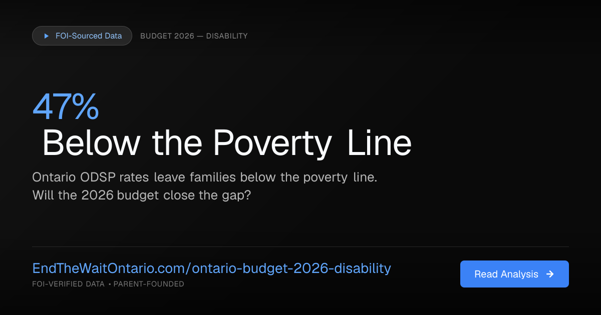 Ontario Budget 2026: Disability & ODSP Impact | End The Wait Ontario